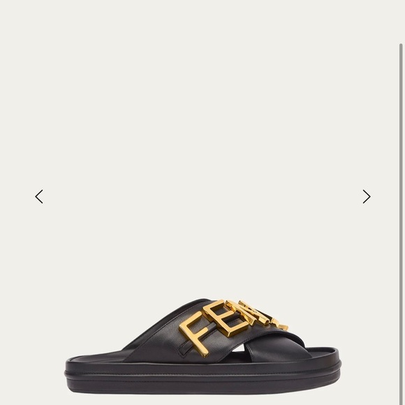 Fendi | Shoes | Fendi Logo Cross Sandals | Poshmark
